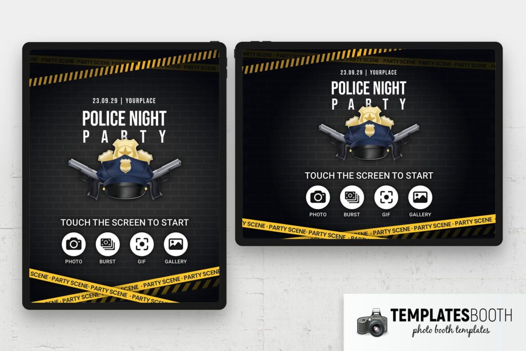 Police Party Photo Booth Template - TemplatesBooth