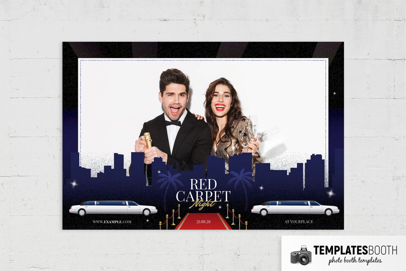 Red Carpet Photo Booth Template - TemplatesBooth