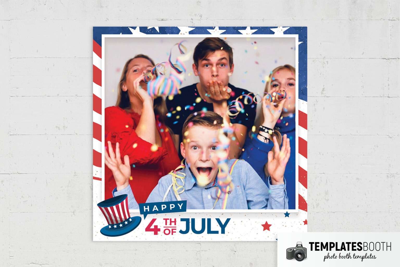 4th July Photo Booth Template - TemplatesBooth