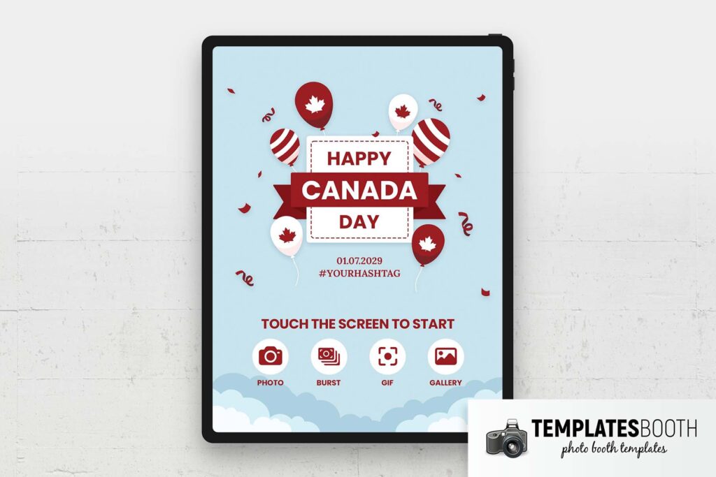 Canada Day Photo Booth Template v4 - TemplatesBooth