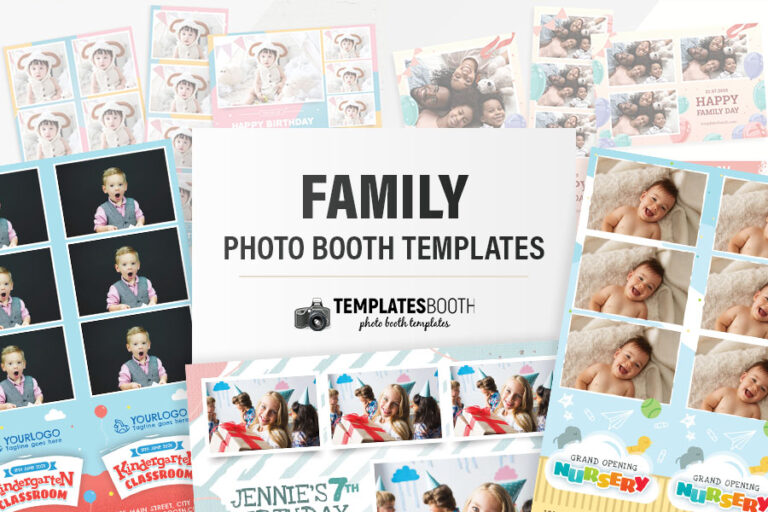 Family & Children Photo Booth Templates - TemplatesBooth
