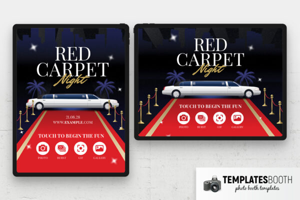 Red Carpet Photo Booth Template - TemplatesBooth