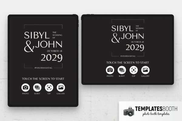 Typographic Photo Booth Template V2 - TemplatesBooth