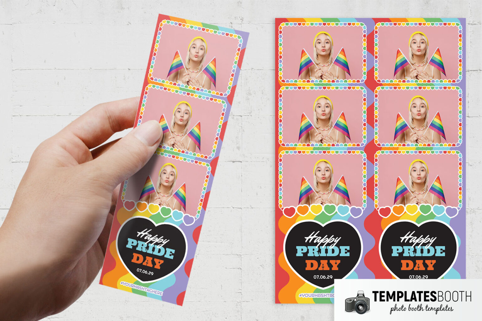 Colourful LGBT Pride Photo Booth Template - TemplatesBooth