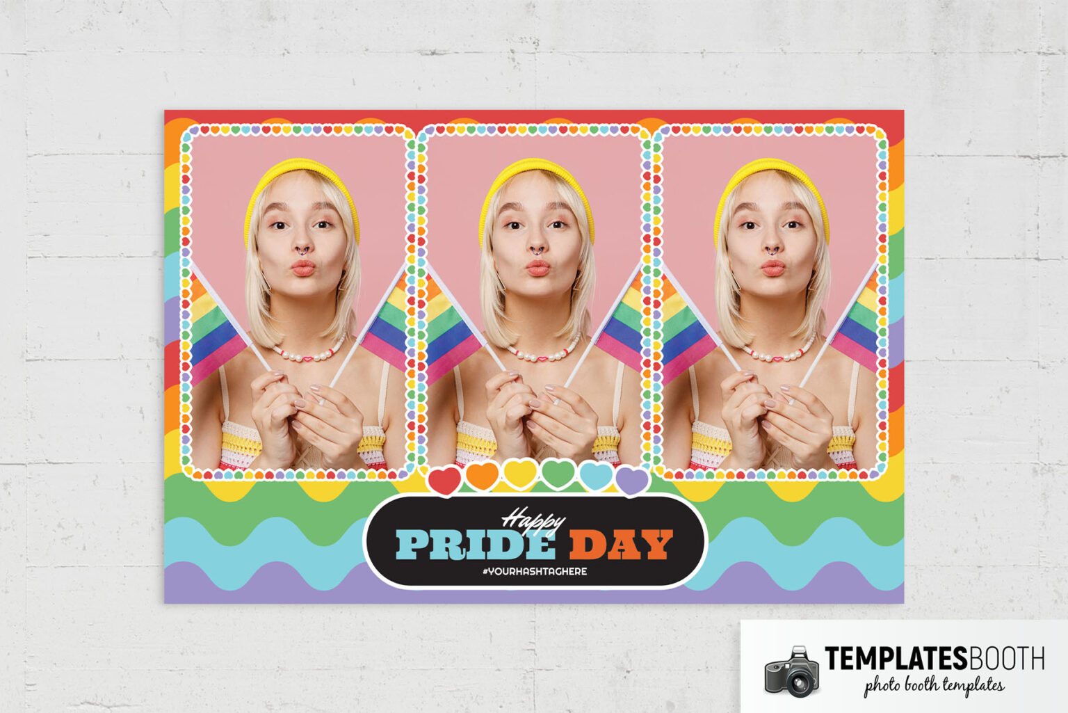 Colourful LGBT Pride Photo Booth Template - TemplatesBooth