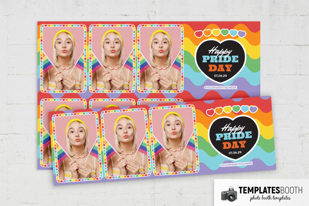 Colourful LGBT Pride Photo Booth Template - TemplatesBooth