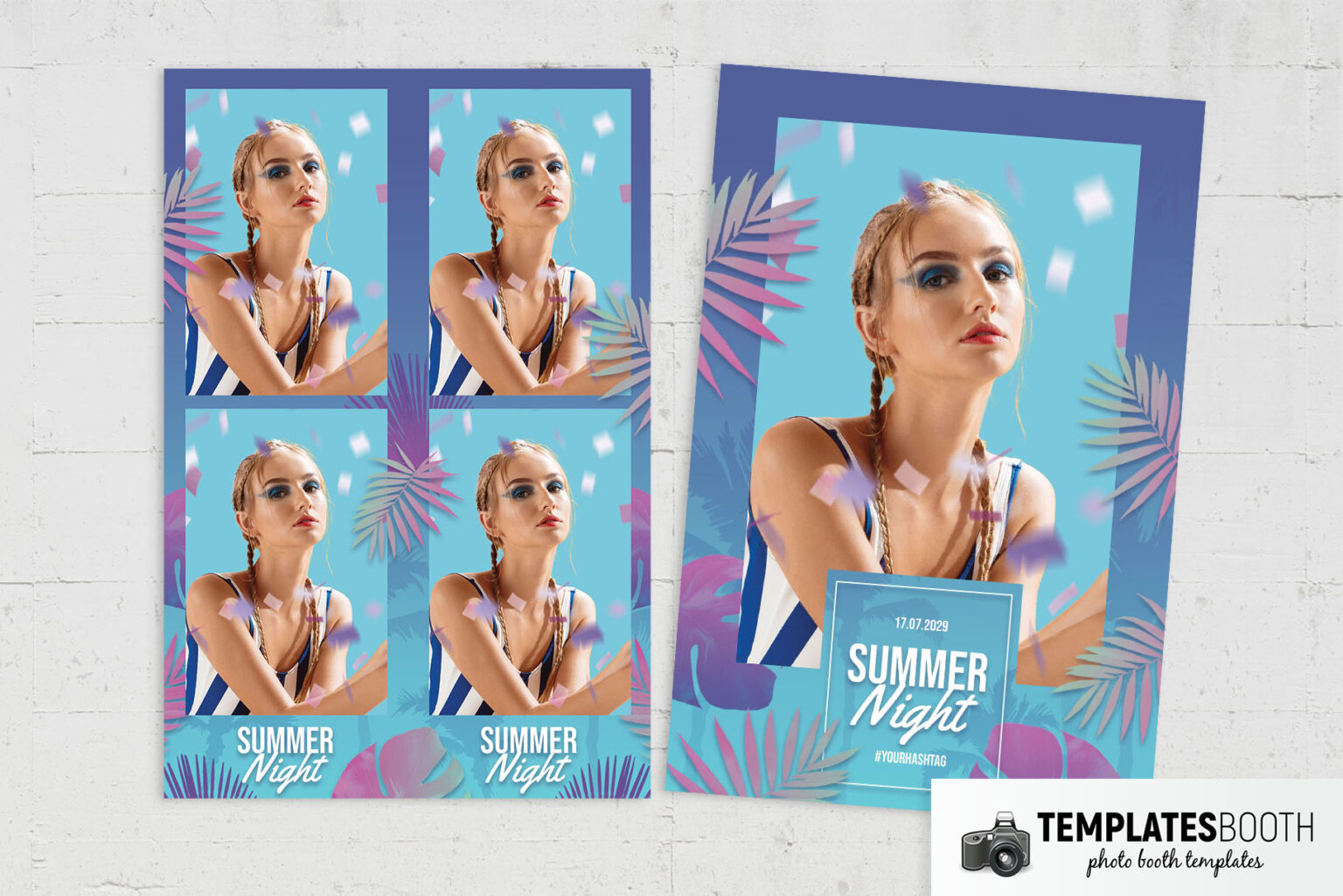 Free Summer Party Photo Booth Template - TemplatesBooth