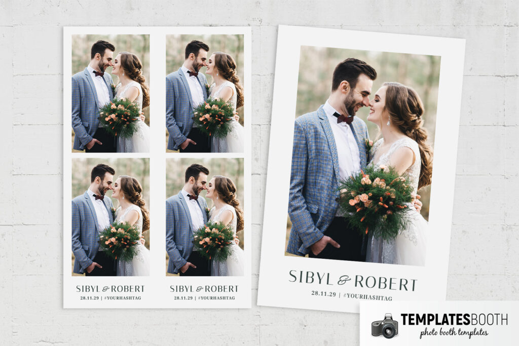 Petite Typographic Photo Booth Template - TemplatesBooth