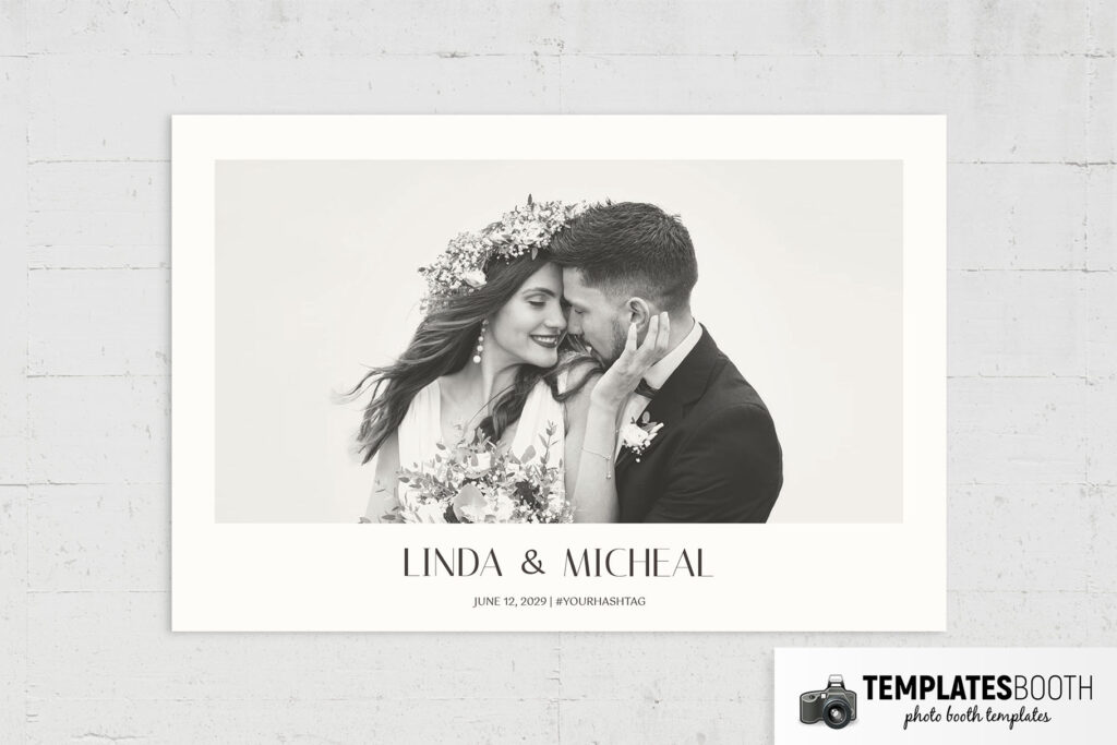 Off-White Wedding Photo Booth Template - TemplatesBooth