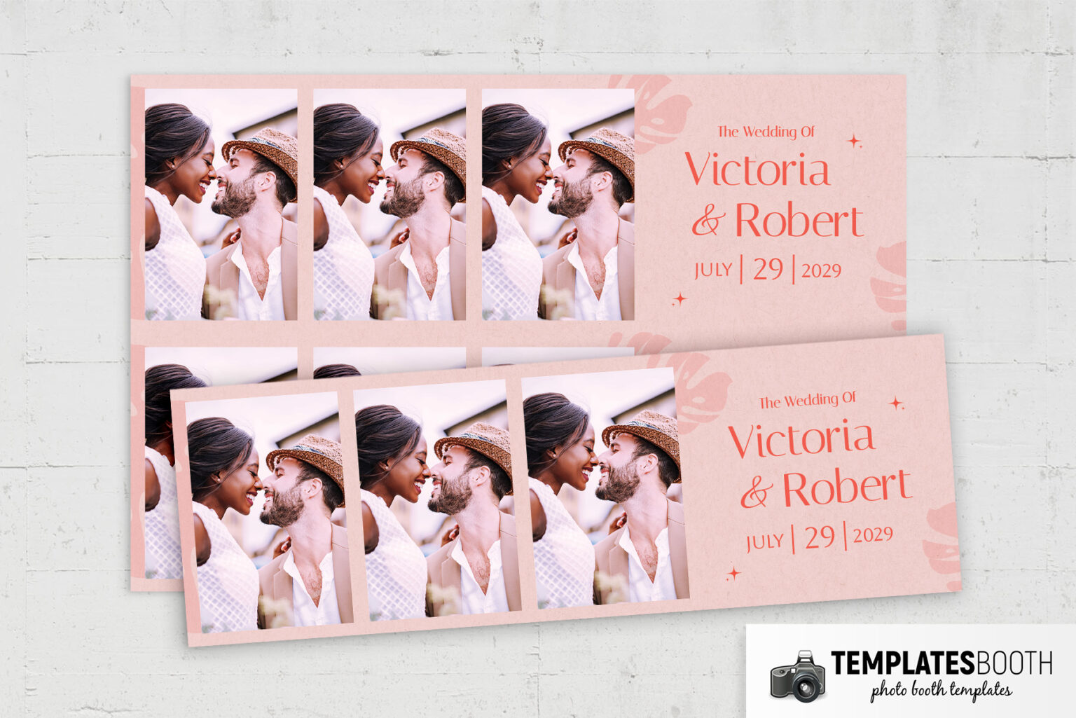 Simple Pink Photo Booth Template - TemplatesBooth