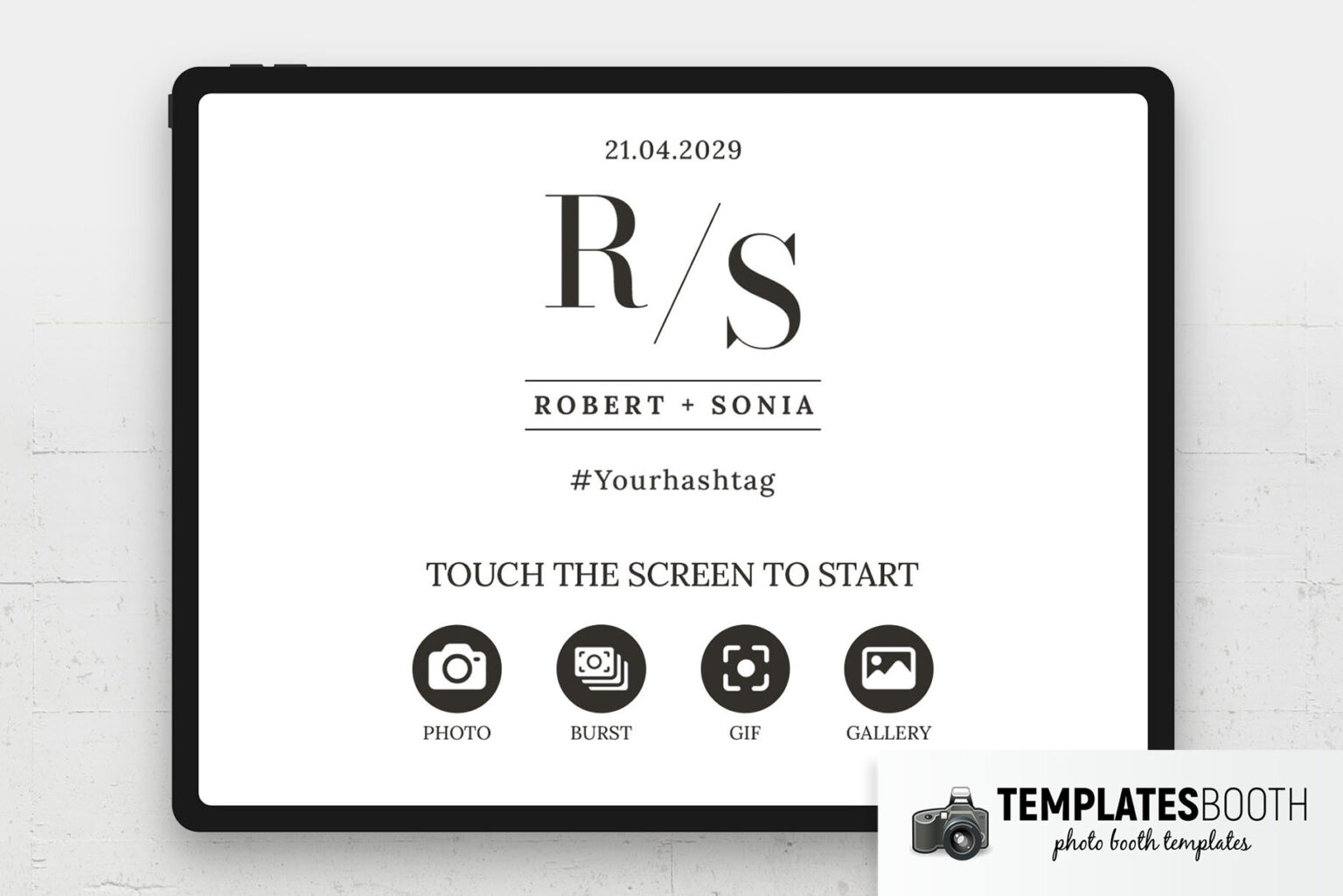 Sleek Minimalist Photo Booth Template - TemplatesBooth