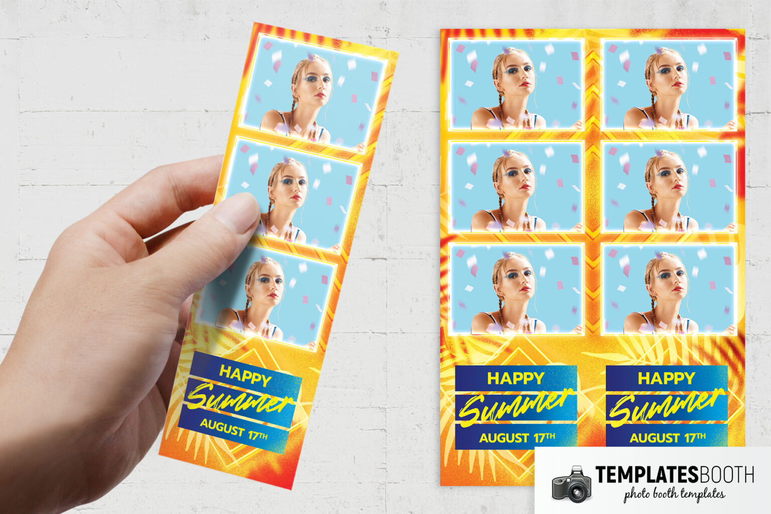 Summer Party Photo Booth Template - TemplatesBooth
