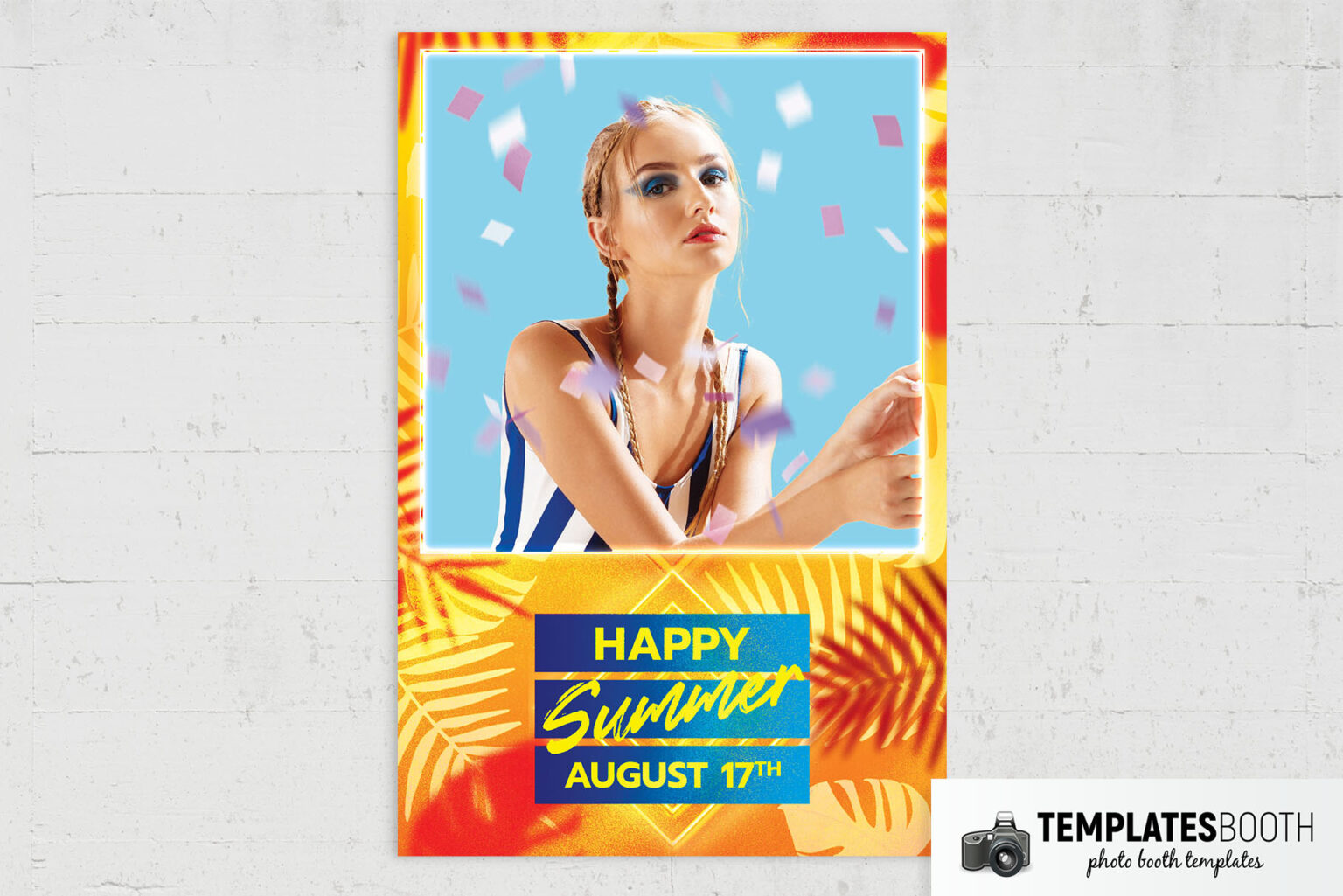 Summer Party Photo Booth Template - TemplatesBooth