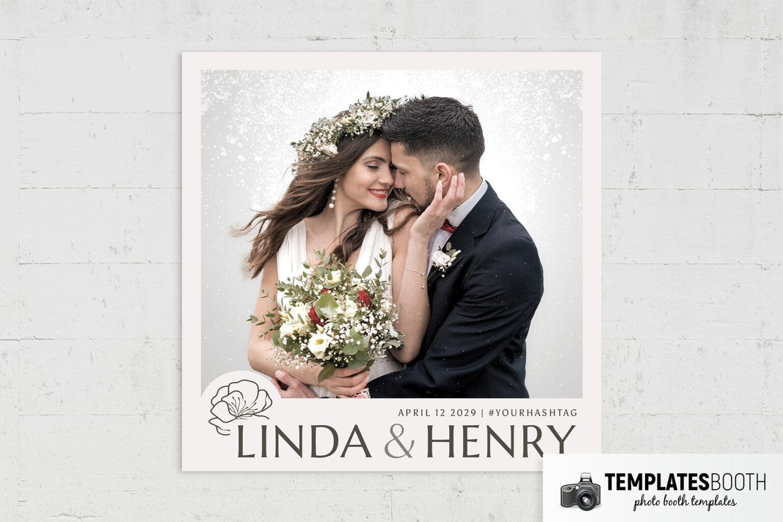Typographic Photo Booth Template - TemplatesBooth