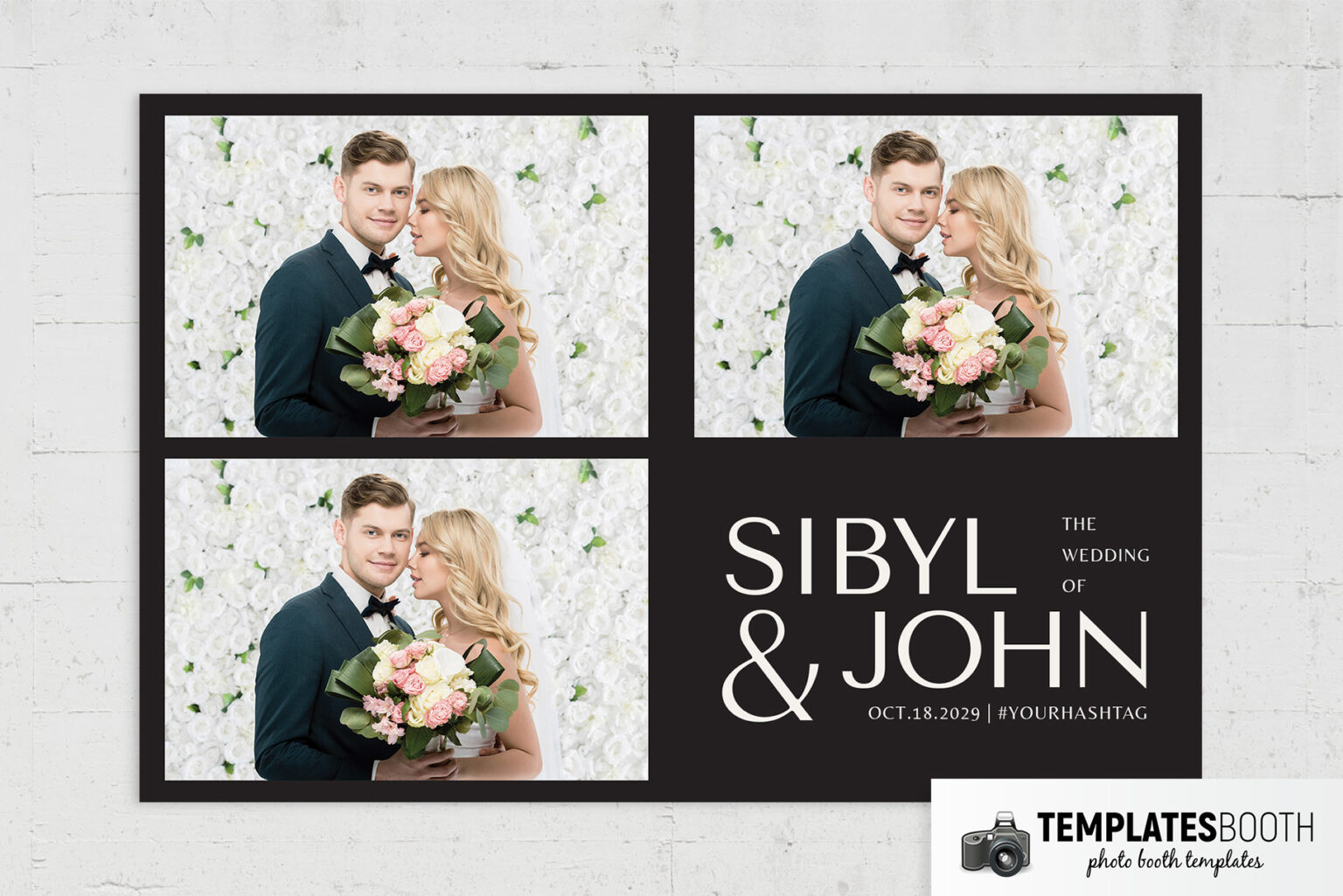 Typographic Photo Booth Template V2 - TemplatesBooth