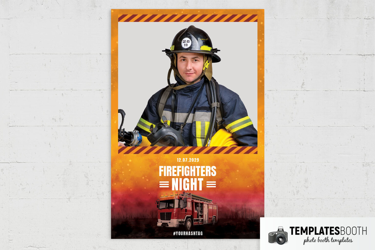 Firefighter Photo Booth Template - TemplatesBooth