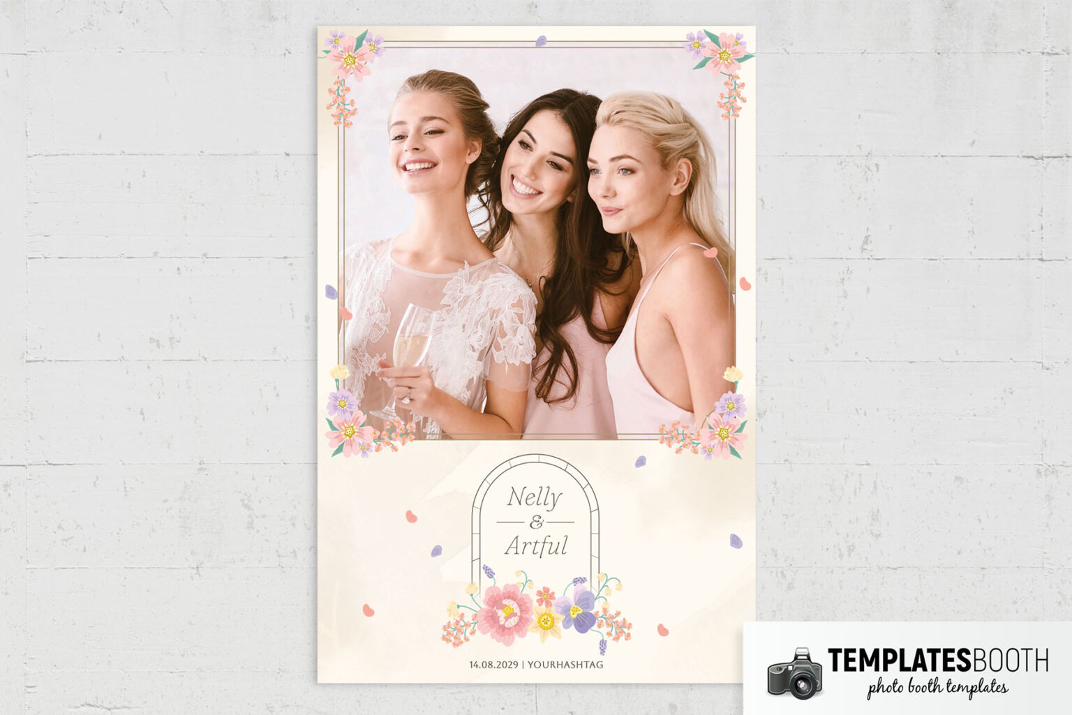 Free Colourful Flowers Photo Booth Template - TemplatesBooth