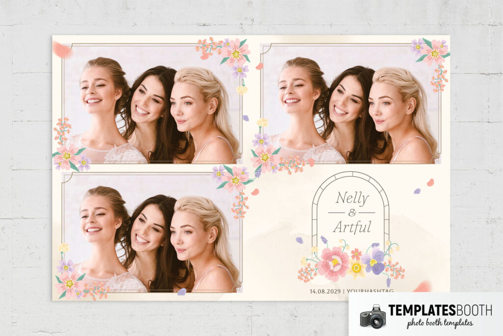 Free Colourful Flowers Photo Booth Template - TemplatesBooth