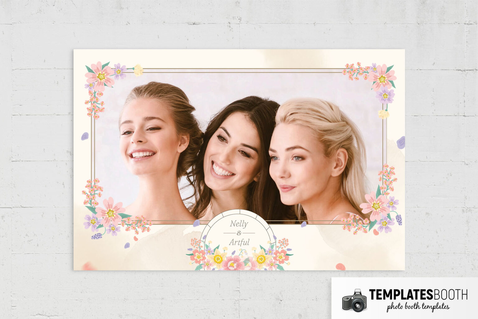 Free Colourful Flowers Photo Booth Template - TemplatesBooth