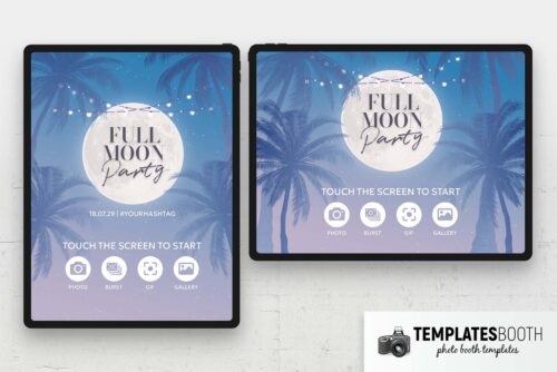 Full Moon Party Photo Booth Template - TemplatesBooth