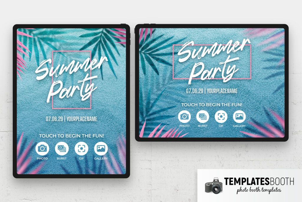 Summer Vibes Photo Booth Template - TemplatesBooth