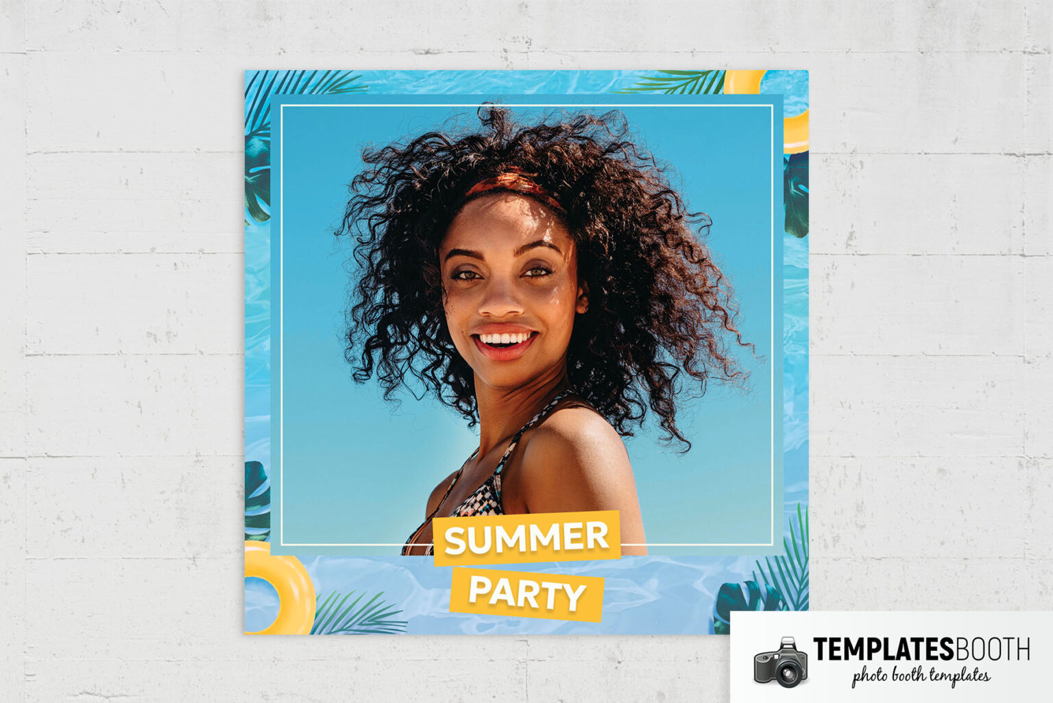 Summer Pool Party Photo Booth Template - TemplatesBooth