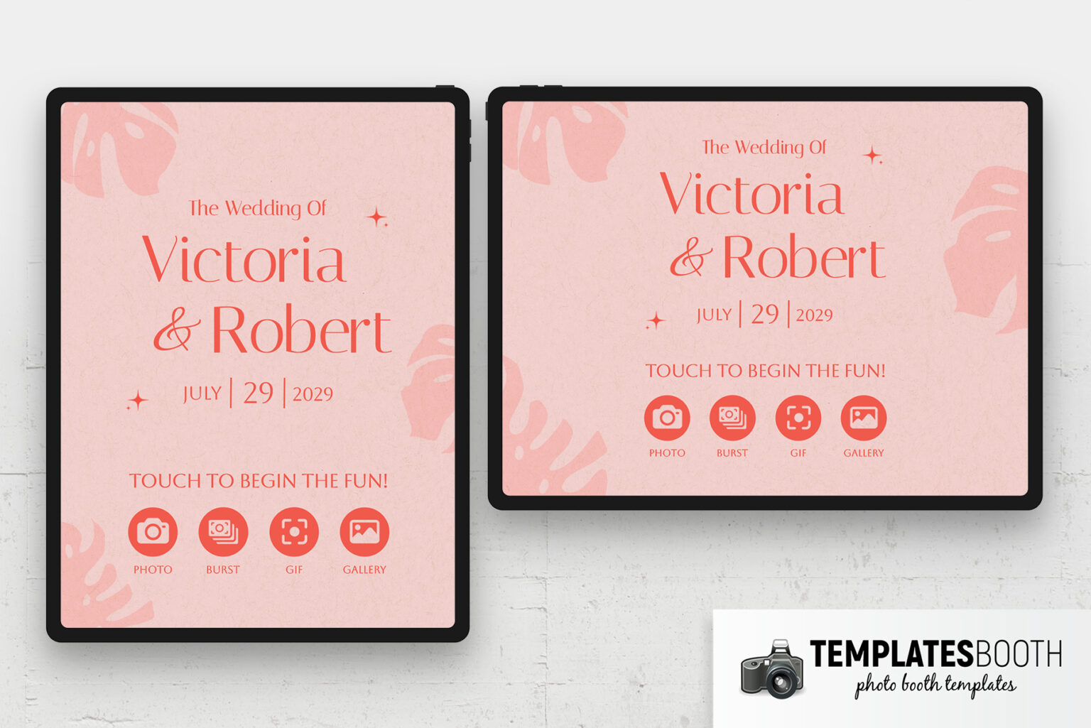 Simple Pink Photo Booth Template - TemplatesBooth