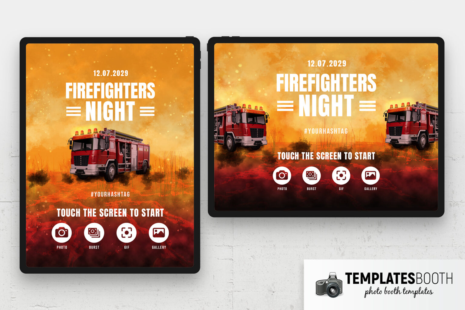Firefighter Photo Booth Template - TemplatesBooth