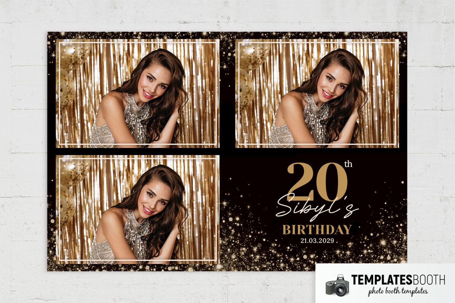 20th Birthday Photo Booth Template - TemplatesBooth