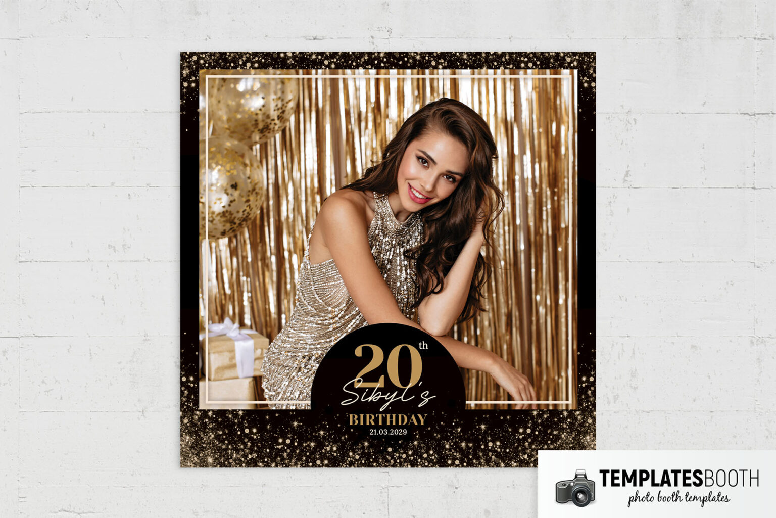 20th Birthday Photo Booth Template - TemplatesBooth