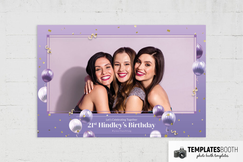 21st Birthday Photo Booth Template - TemplatesBooth