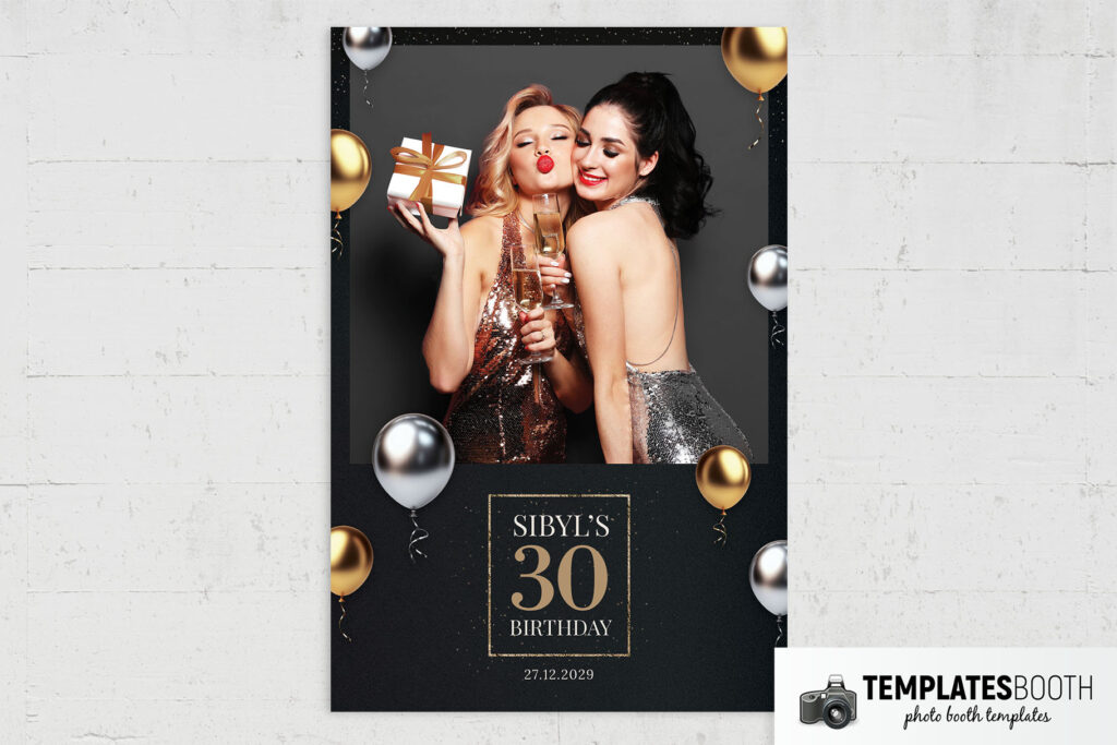 30th Birthday Photo Booth Template - TemplatesBooth
