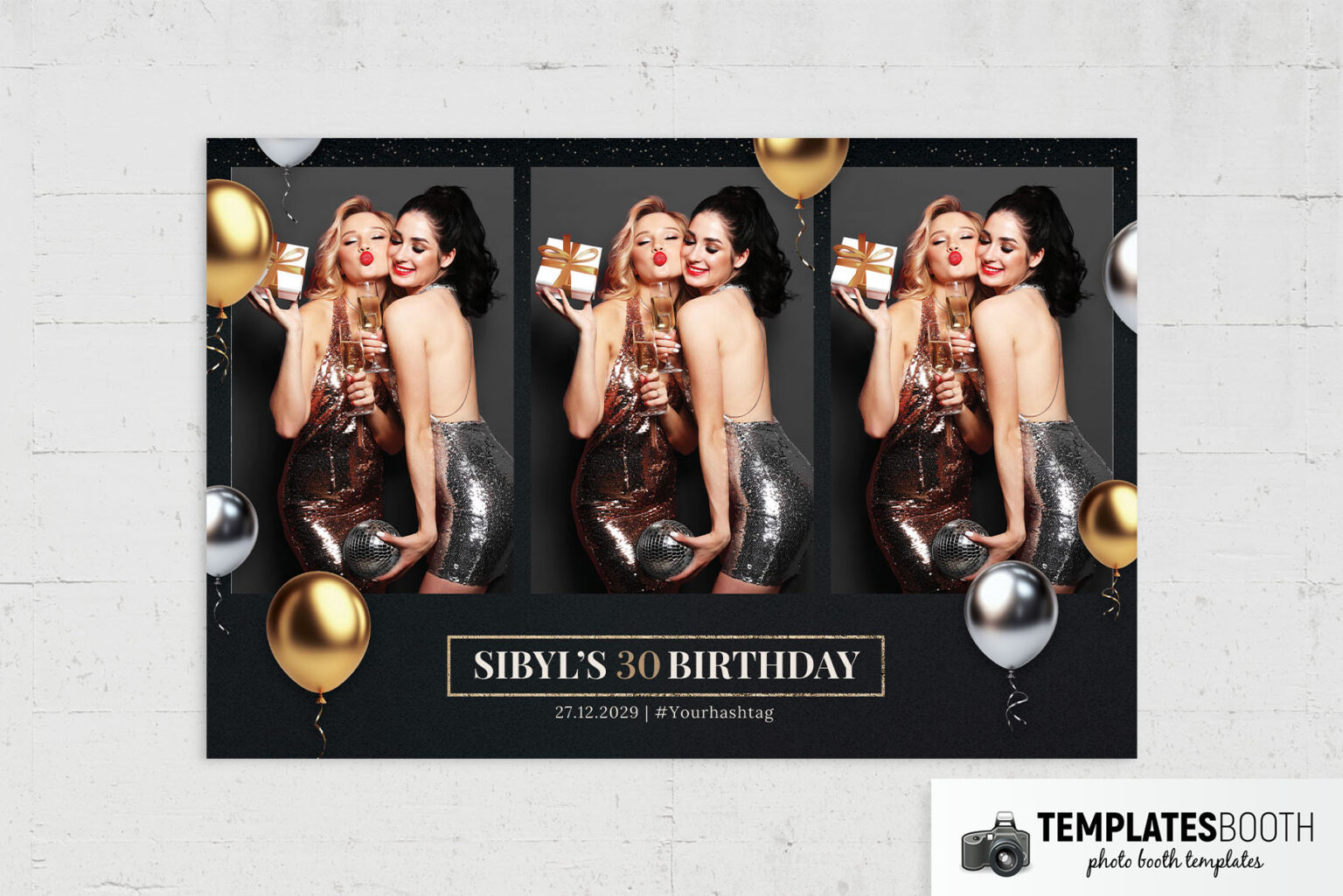 30th Birthday Photo Booth Template - TemplatesBooth