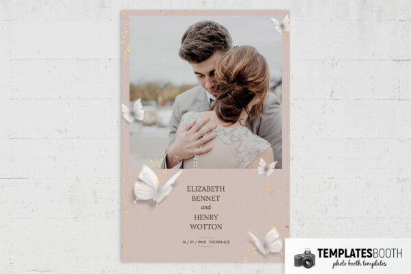 Wedding Butterflies Photo Booth Template - TemplatesBooth