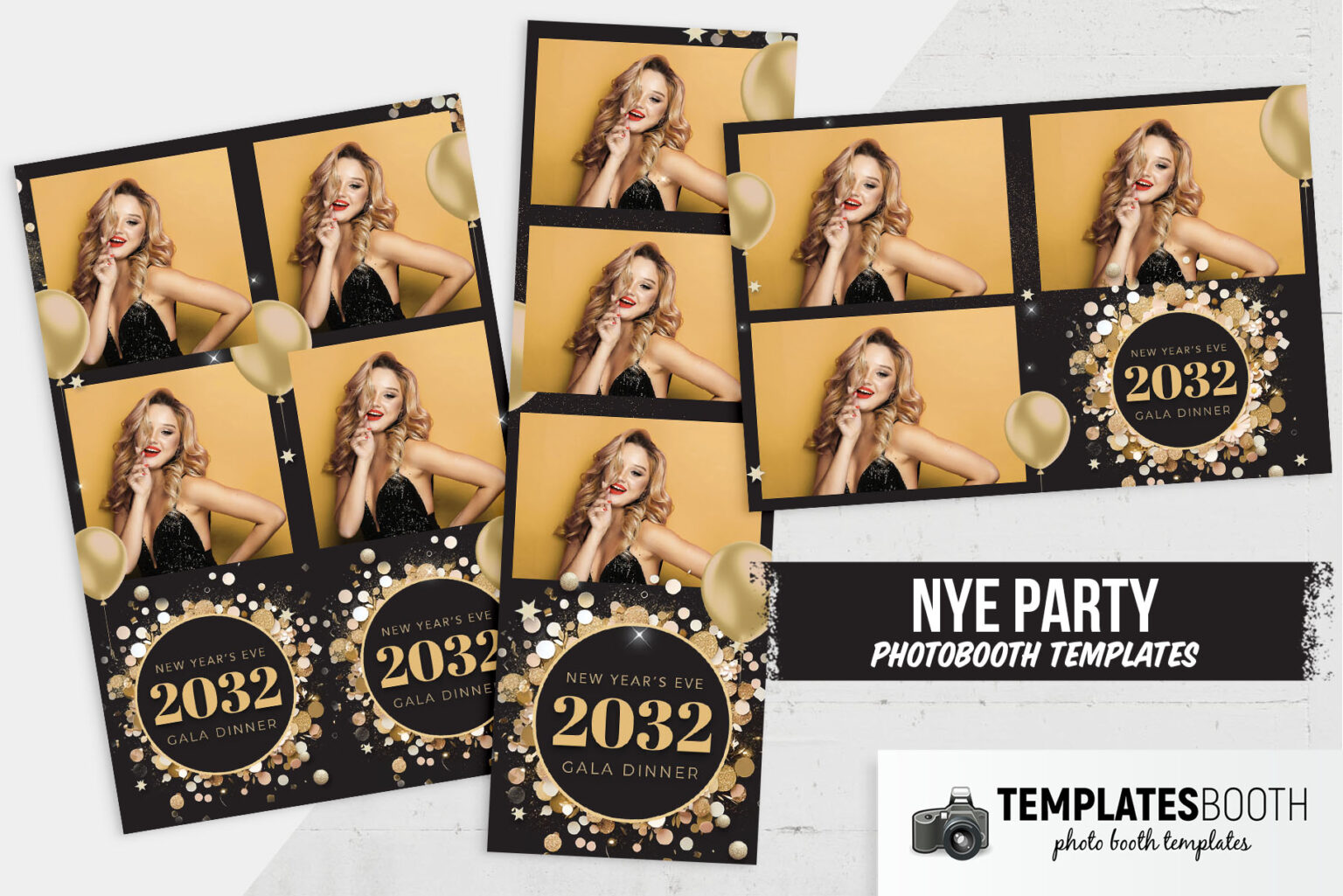 New Year's Eve Photo Booth Templates - TemplatesBooth
