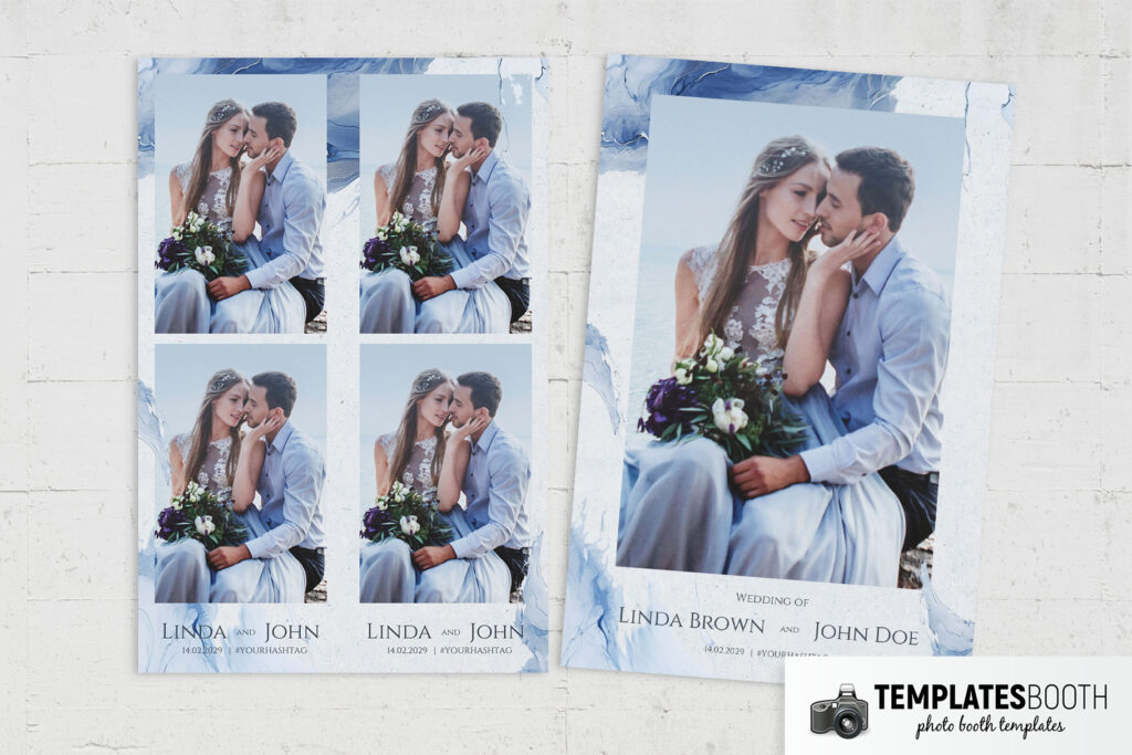 Winter Wedding Photo Booth Template - TemplatesBooth