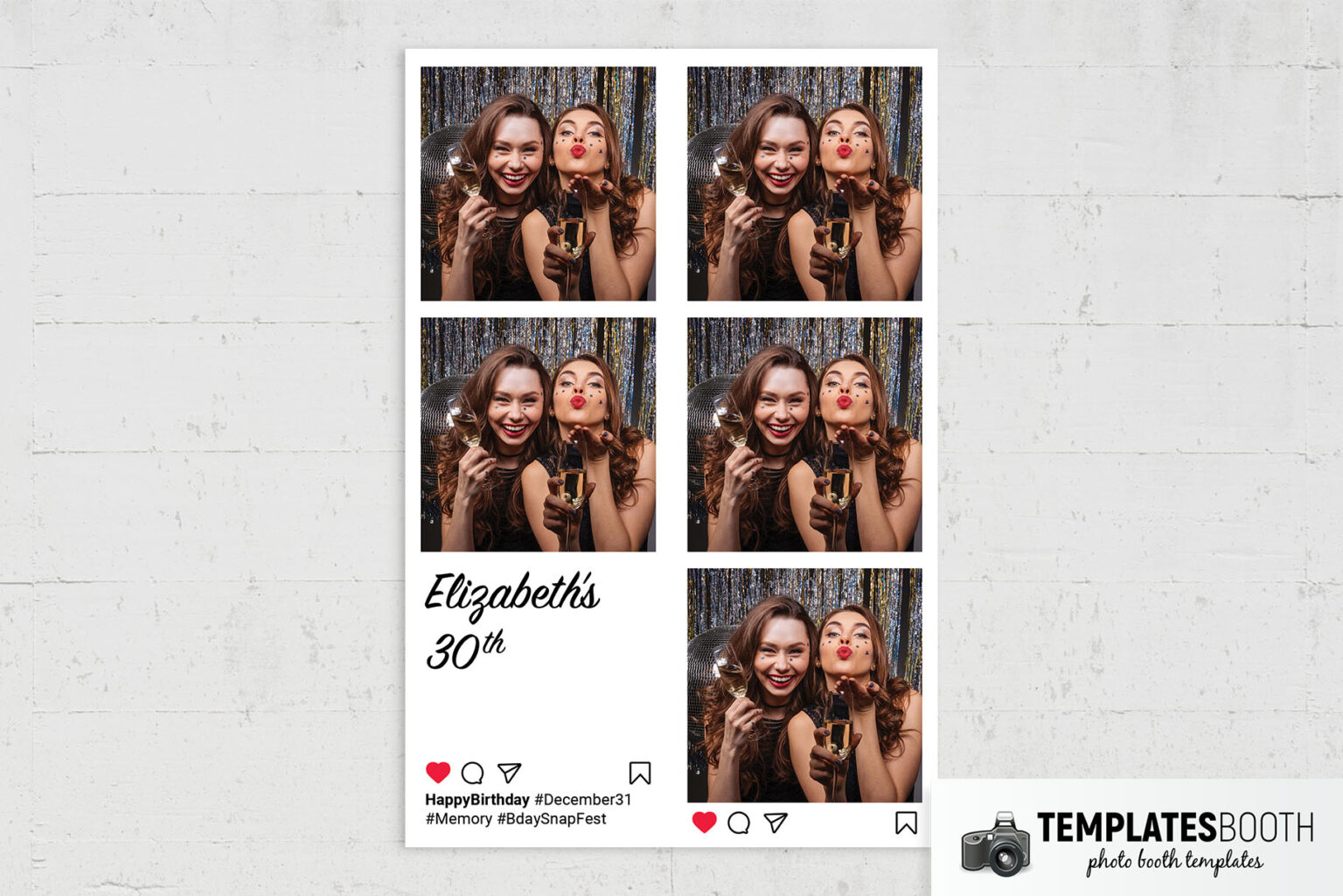 Instagram Themed Photo Booth Template - TemplatesBooth