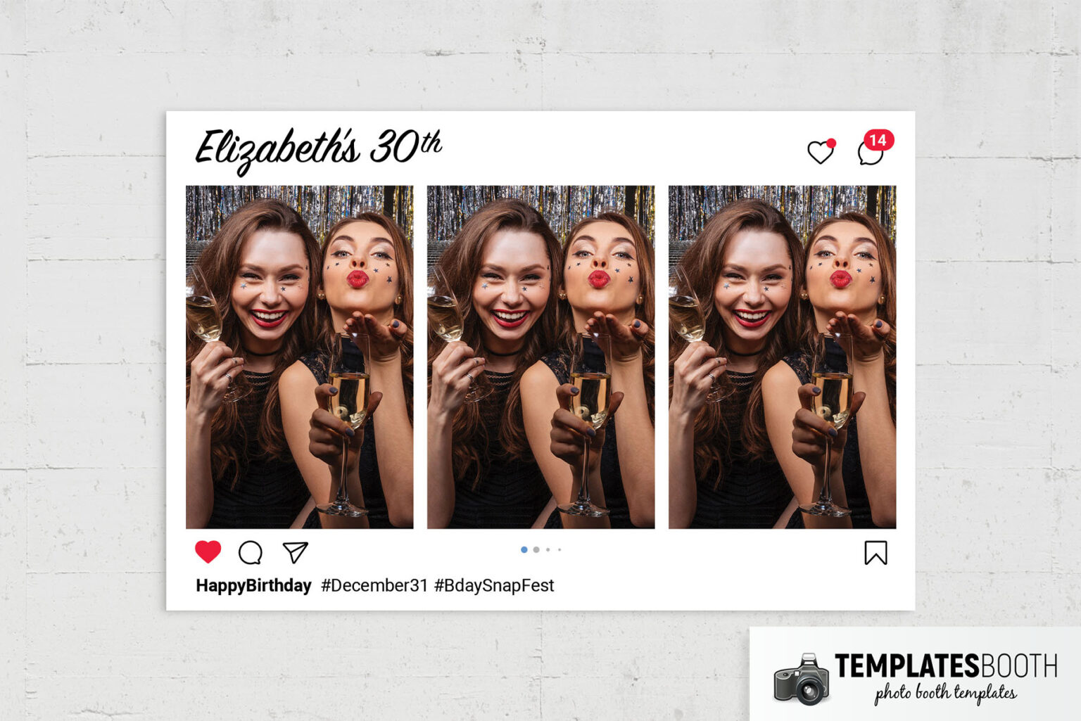 Instagram Themed Photo Booth Template - TemplatesBooth