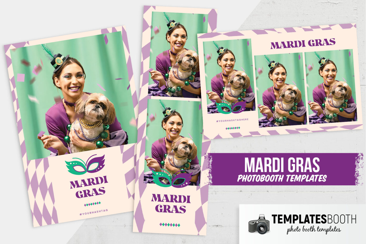Mardi Gras Photo Booth Template - TemplatesBooth