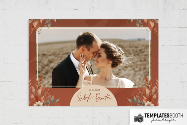 Rustic Orange Photo Booth Template - TemplatesBooth