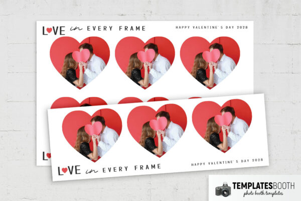 Valentines Heart Photo Booth Template - TemplatesBooth