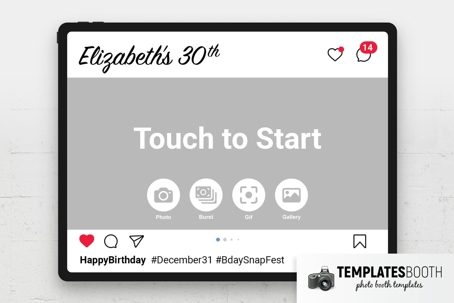 Instagram Themed Photo Booth Template - TemplatesBooth