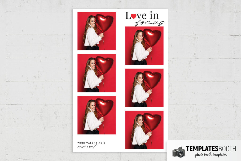 Modern Valentines Day Photo Booth Template - TemplatesBooth