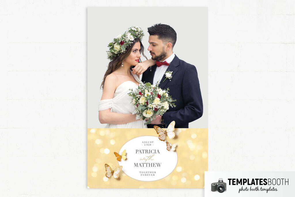 Yellow Butterflies Photo Booth Template - TemplatesBooth
