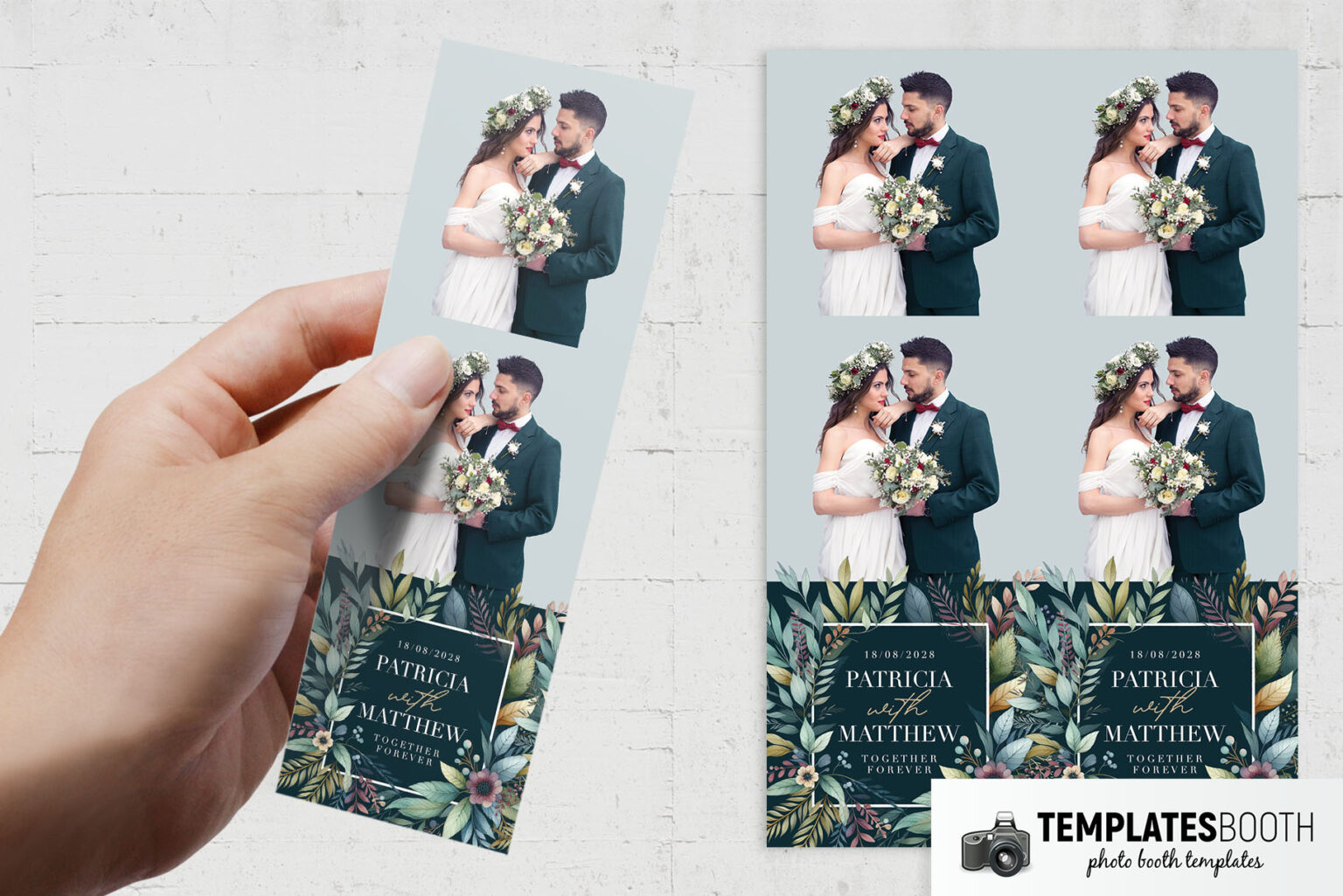 Bold Boho Wedding Photo Booth Template - TemplatesBooth