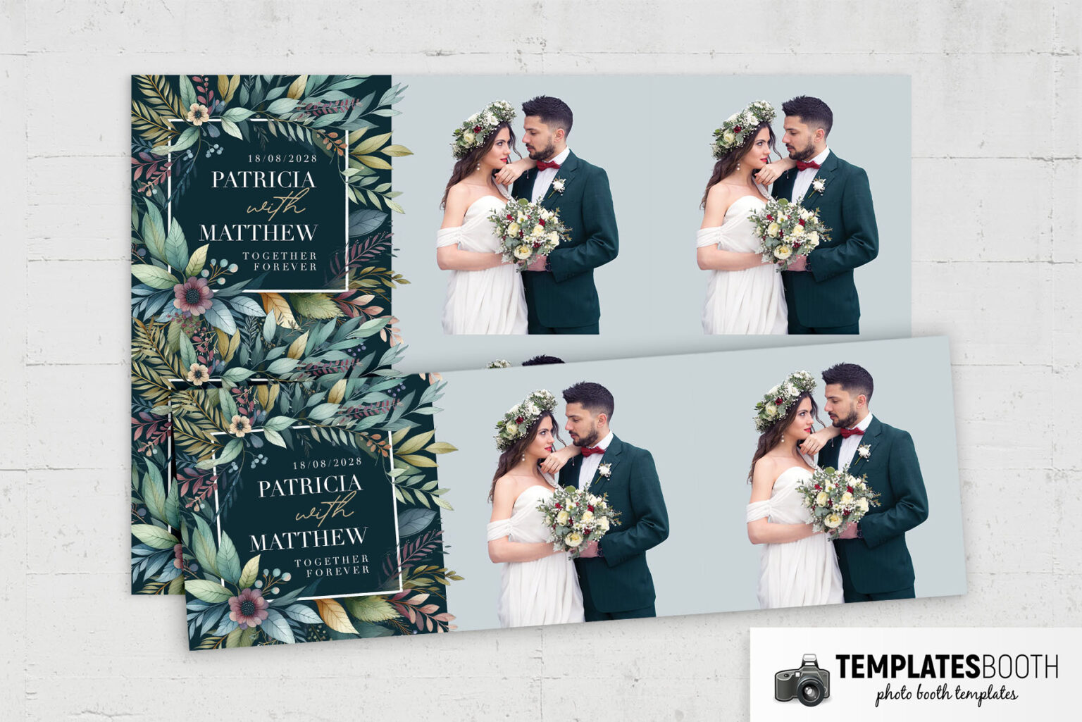 Bold Boho Wedding Photo Booth Template - TemplatesBooth
