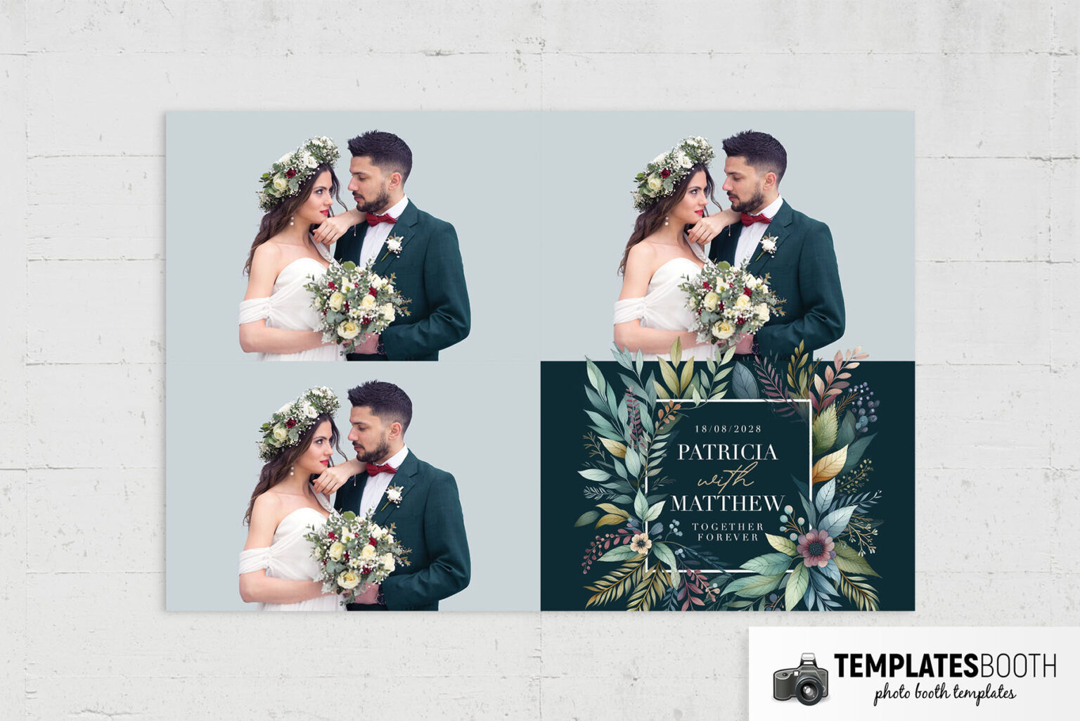 Bold Boho Wedding Photo Booth Template - TemplatesBooth