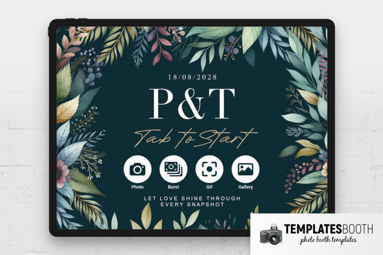 Bold Boho Wedding Photo Booth Template - TemplatesBooth