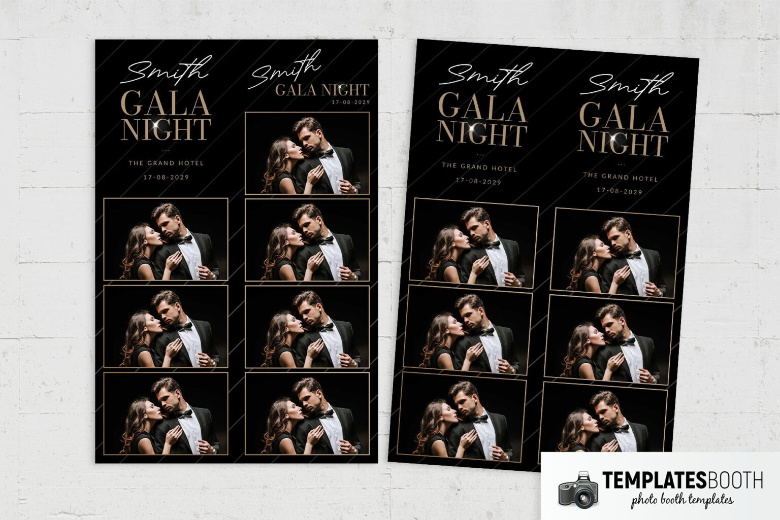 Black & Gold Gala Night Photo Booth Template - TemplatesBooth