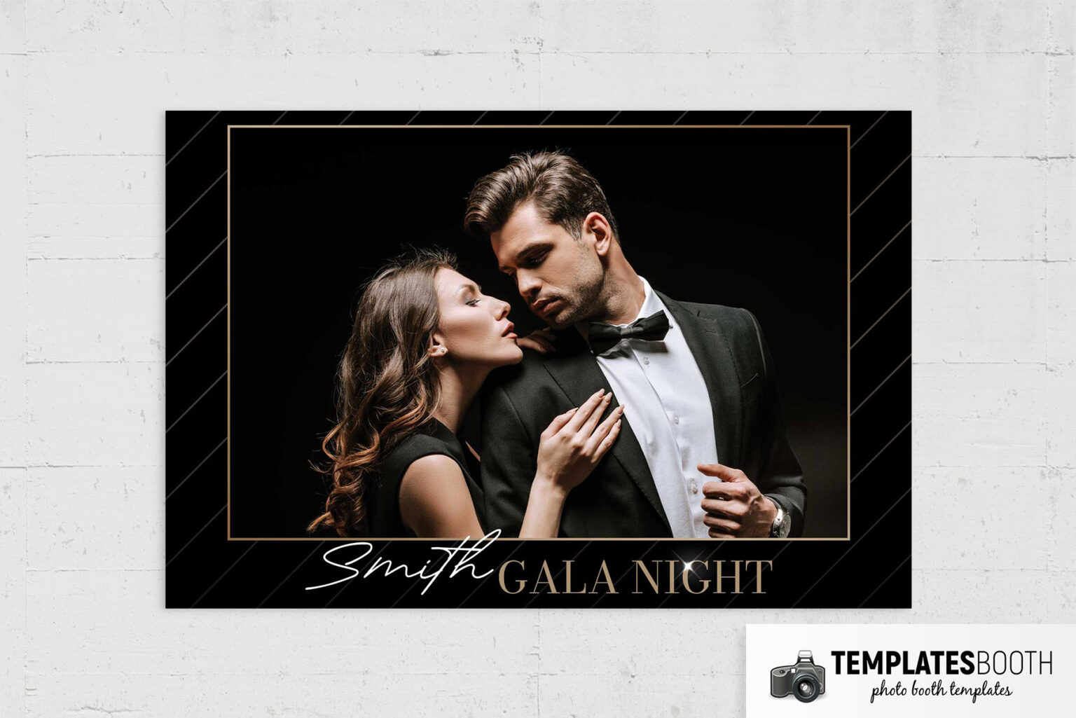 Black & Gold Gala Night Photo Booth Template - TemplatesBooth